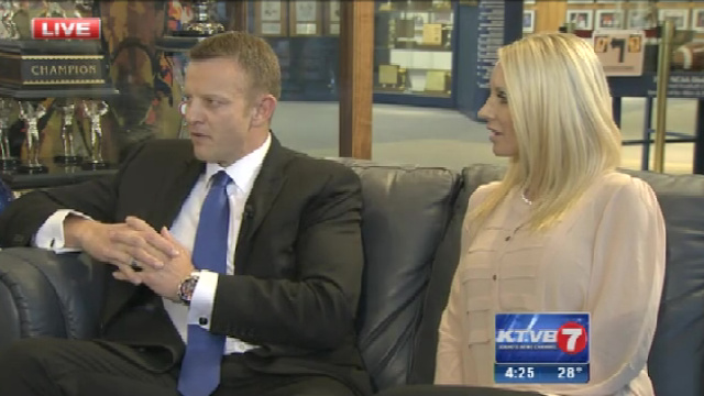 Dee Sarton sits down with Harsin and his wife, Kes | ktvb.com
